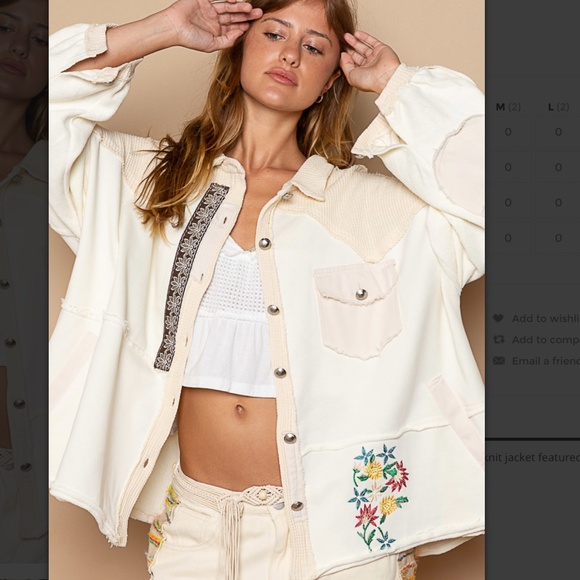 POL | Jackets & Coats | Pol 386 Pol French Terry Knit Button Down ...